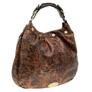 Mulberry | Bags | Mulberry Brown Leopard Print Leather Mitzy Hobo ...